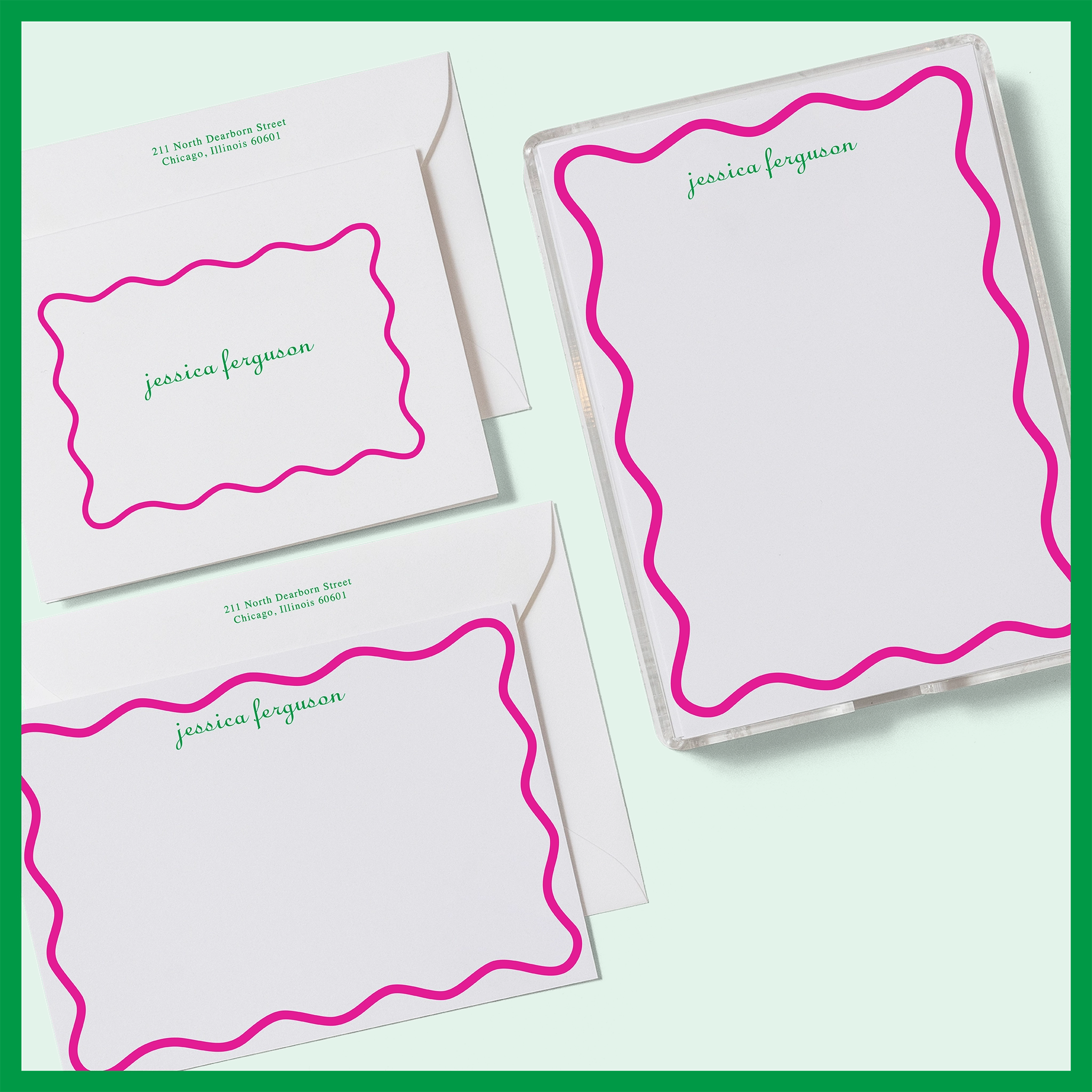 The Jessica | Personalized Stationery - Flat, Foldover, or Notepad ...